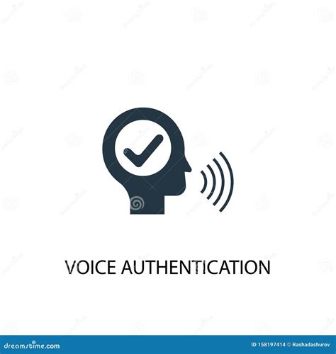 Voice Authentication Icon Simple Stock Vector Illustration Of Sound