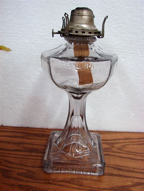 Antique Glass Oil Lamp