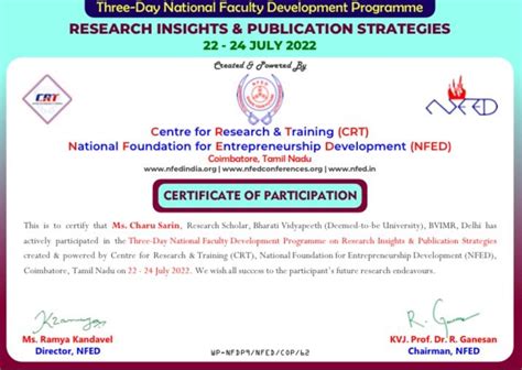 Charu Sarin On Linkedin Attended A Very Informative National Fdp On