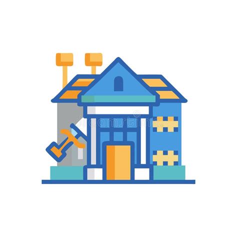 Building Restoration Icon For Structural Integrity Stock Illustration