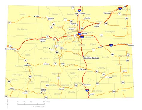 Colorado Highway Map Free Printable Colorado Highway Map Printable 2