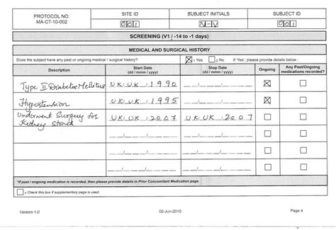 Case Report Form Excellent Templates Fda Template Example ~ Purifaid
