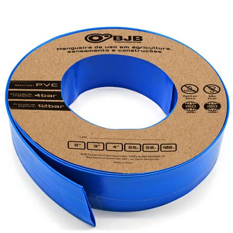 Mangueira Flat Pvc Flexivel 3 Polegadas 25 Metros Drenagem Shopee Brasil