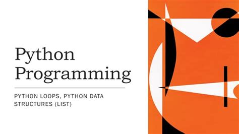 Python Loops Python Data Structures List Pdf