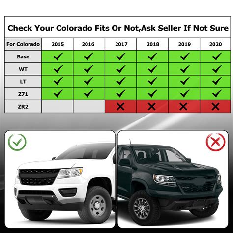 Front Grille For 2015 2020 Chevrolet Colorado Z71 Wt Lt Grill Wletter