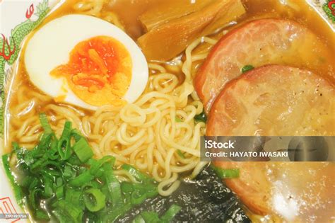 Retrostyle Ramen An Old Popular Homestyle Dish In Japan Red Rice Bowl