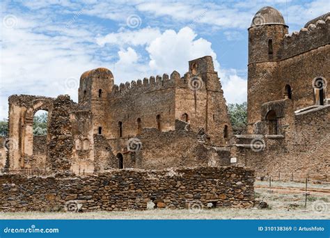 Royal Fasil Ghebbi Palace Castle In Gondar Ethiopia Cultural