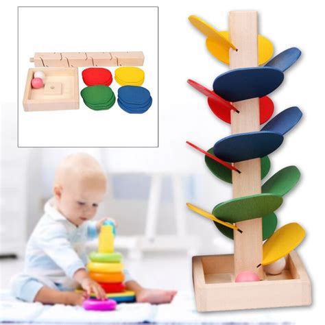 1set Interactive Wooden Tree Stacking Block Toy Stimulation Blocks