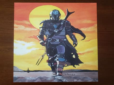The Mandalorian Fan Art Print Star Wars Wall Poster Digital Print Wall
