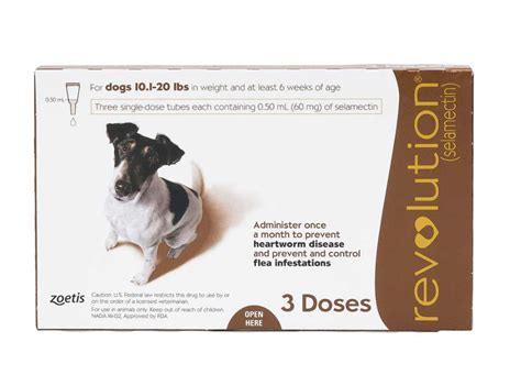 Revolution Brown For Small Dogs Weighing 51 10kg 111 20lbs 3 Pippets