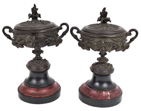 Bronze Cassolette Pair Auction