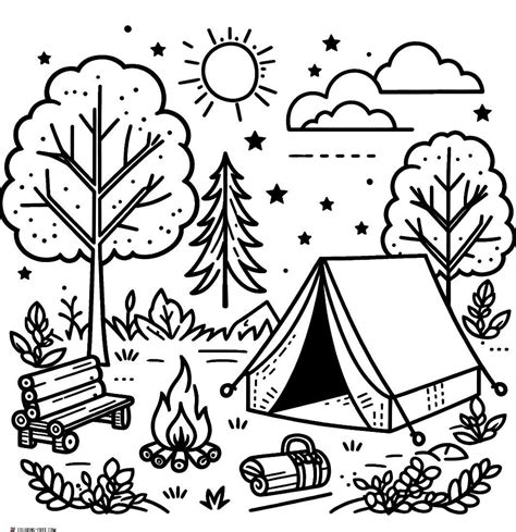 32 Camping Coloring Pages Free Pdf Printables Artofit