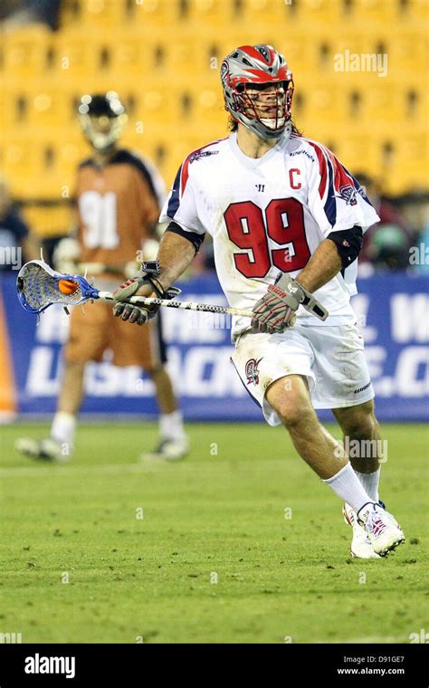 June 7 2013 Bostons Paul Rabil 99 In Action During The Mll Game Between The Rochester