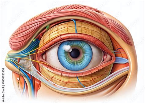 Detailed Eyelid Structure Diagram Illustrating Anatomy For Educational