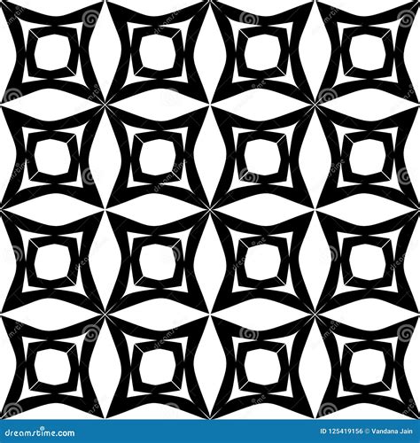 Black And White Seamless Curved Pattern Stock Vector Illustration Of Background Contrast