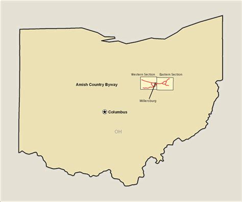 Amish Country Byway Map Americas Byways