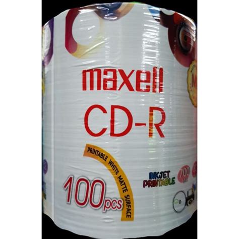 Maxell Cd R Printable Media 100pcs Bulk Pack Shopee Malaysia
