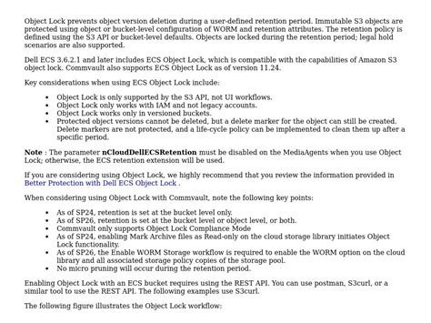 Object Lock Dell Ecs With Commvault Configuration And Best Practices