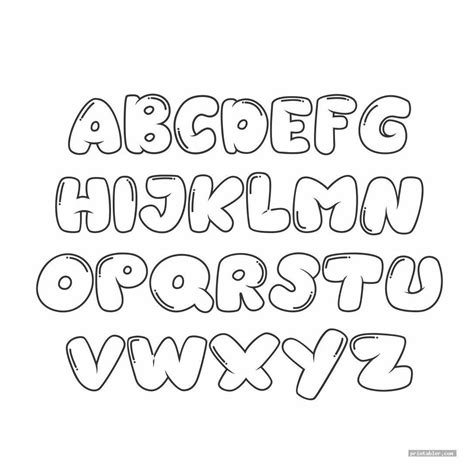 Bubble Letter Font Printable