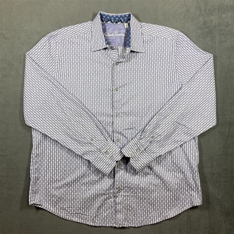 Robert Graham Smart Casual Dress Shirt Classic Fit Wh Gem