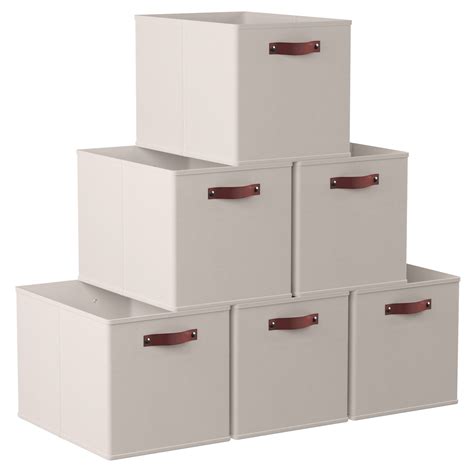 Ornavo Home Foldable Collapsible Storage Box Bins Linen Fabric Shelf