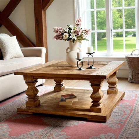 Square Coffee Table Rustic Furniture