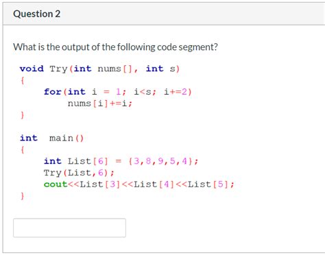 Answered What Is The Output Of The Following Bartleby