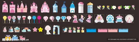 城堡公主王子卡通设计图图片素材其他设计图库昵图网
