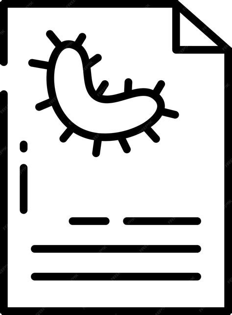 Premium Vector Genetics Documentsolid Outline Vector Illustration