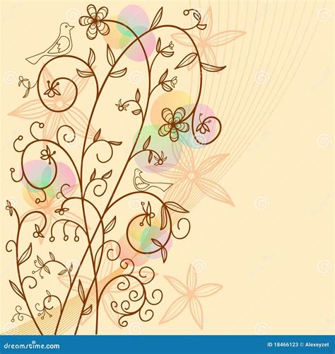 Floral Curly Background Stock Vector Illustration Of Pattern 18466123