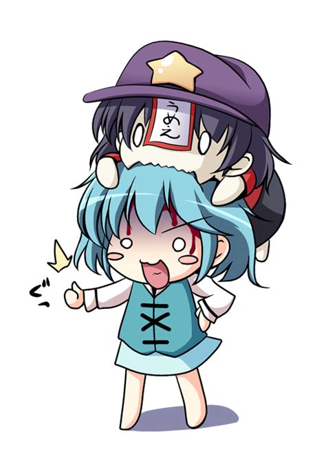 Safebooru Beret Biting Blood Blood On Face Blue Hair Blush Stickers