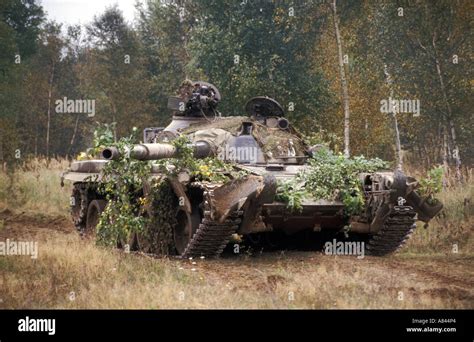 Polish Army T72 Tank During A British Army Exercise At The Drawsko