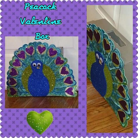 Peacock Valentine Box Valentine Card Box