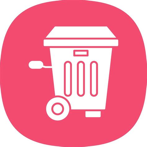 Trash Bin Glyph Curve Icon 42858383 Vector Art At Vecteezy