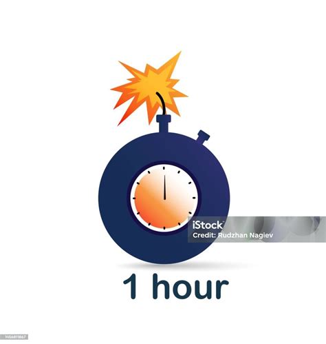 1 Hour Clock Bomb Stock Illustration Download Image Now Alarm