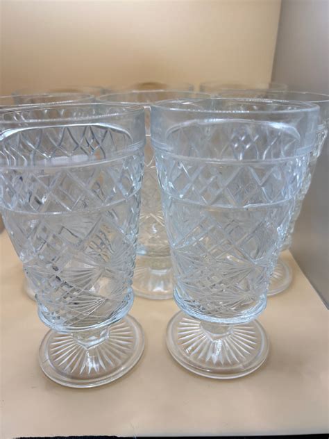 Eight 8 Vintage Hazel Atlas Glasses Vintage Hazel Atlas Stemware