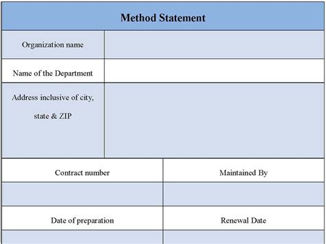 Method Statement Form Editable Pdf Forms