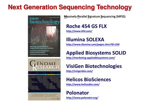 Ppt Applications Of Next Generation Sequencing Technologies On