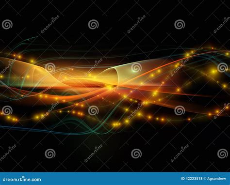 propagation of fractal waves stock illustration illustration of