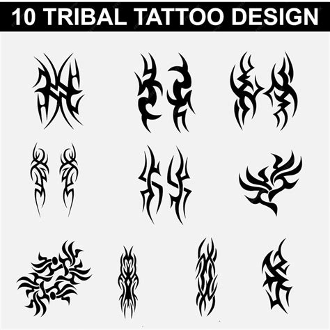 Premium Vector Tribal Tattoo Design Collection Vector File