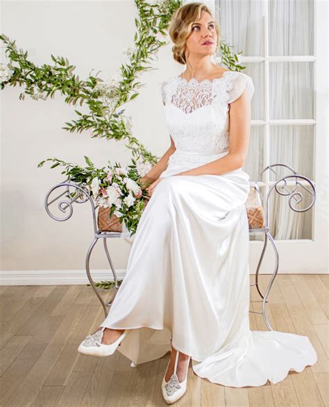 Polly Lace Silk Wedding Gown Inspired By All Things Pretty Rose