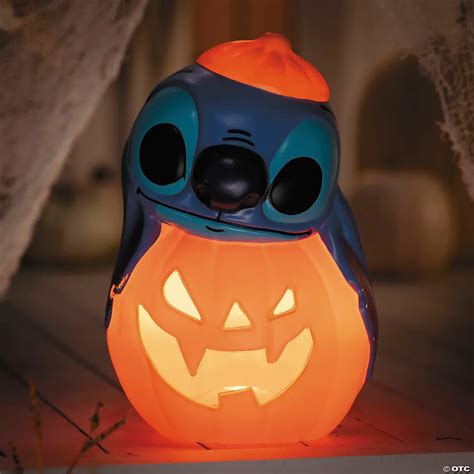 12 Light Up Lilo And Stitch™ Stitch Pumpkin Stack Halloween Tabletop