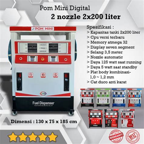 Jual Pom Mini Digital 2 Nozzle 210 L X2 Pom Mini Pertamini Murah