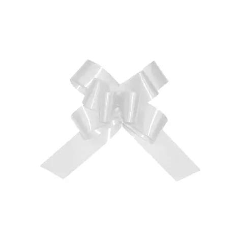 Moño Celomágico Mini Blanco Liso 10 Cajas C 50 Pzas Envío Gratis