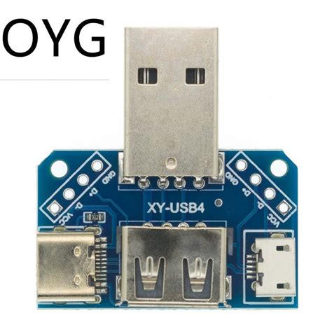 Usb Head Switchboard Male Usb Connector To Type C Micro Female Usb 254 4p Transfer Test Board