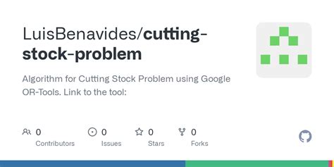 Github Luisbenavidescutting Stock Problem Algorithm For Cutting