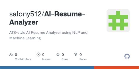 Github Salony512ai Resume Analyzer Ats Style Ai Resume Analyzer