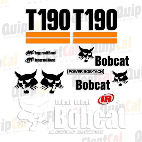 Bobcat T190 Compact Track Loader Early Model Marking Decal Set Truck And Equipment Decals