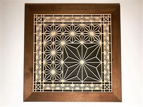 Wall Art Asa No Ha Kumiko Pattern Etsy Star Wall Art Wall Art