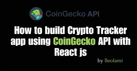 build a real time crypto tracker with coingecko api and react js
